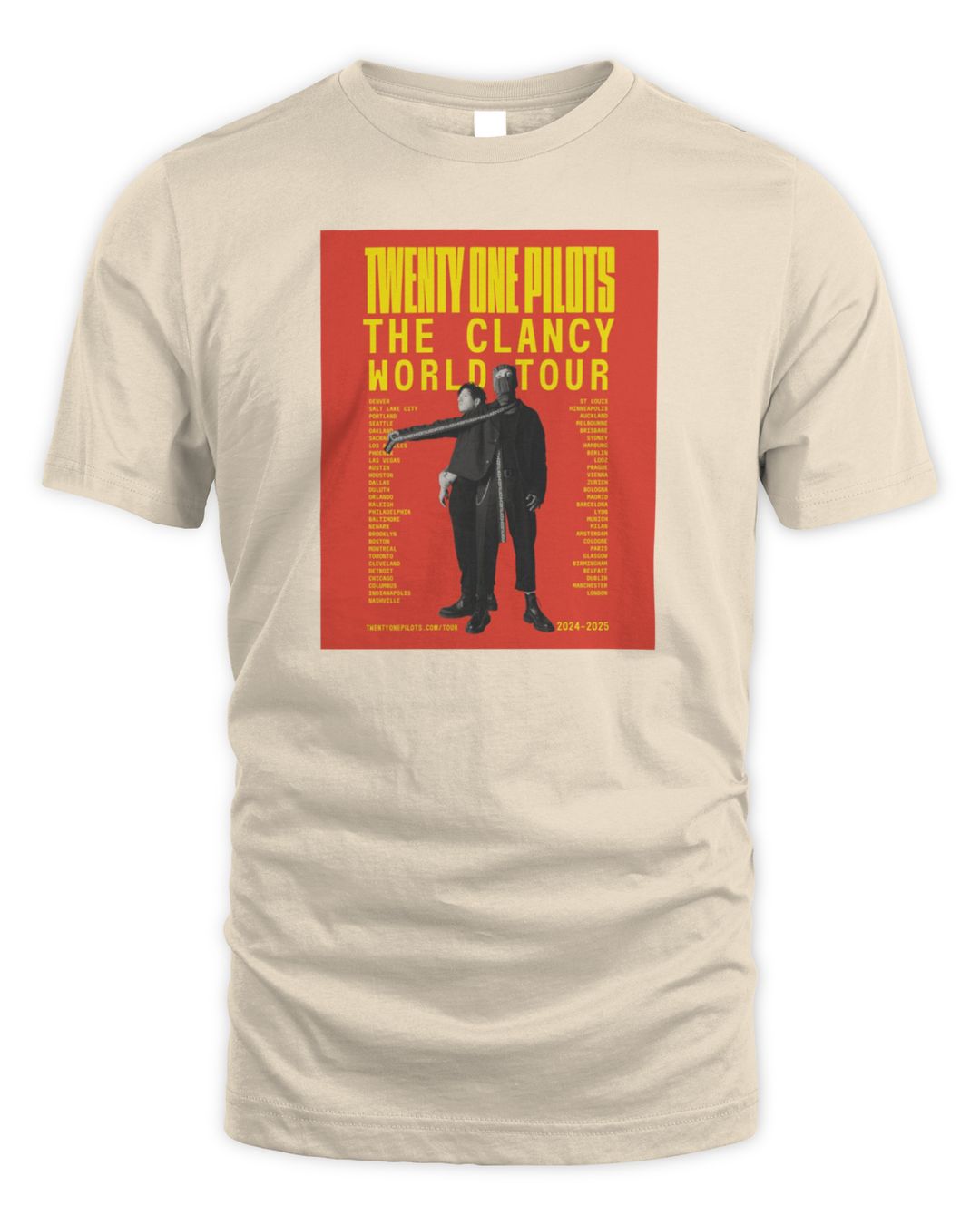 Twenty One Pilots Merch The Clancy World Tour 2024-25 Poster Shirt ...